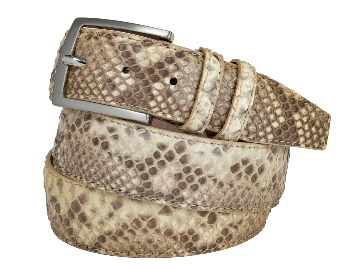 Limited Edition Python Skin Belt Natural