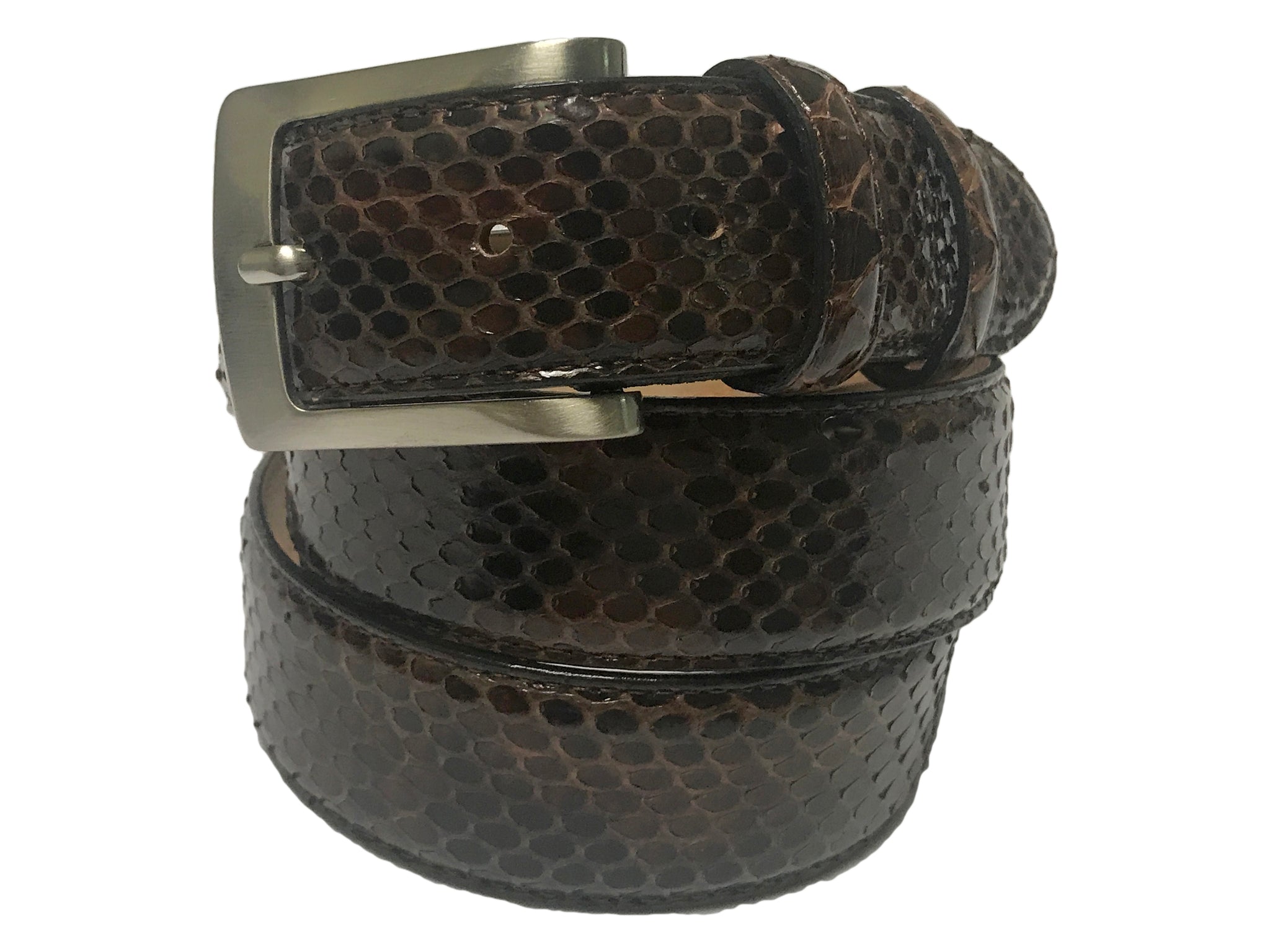 Fresco Golf's Signature Python Snake Skin Belt - Brown