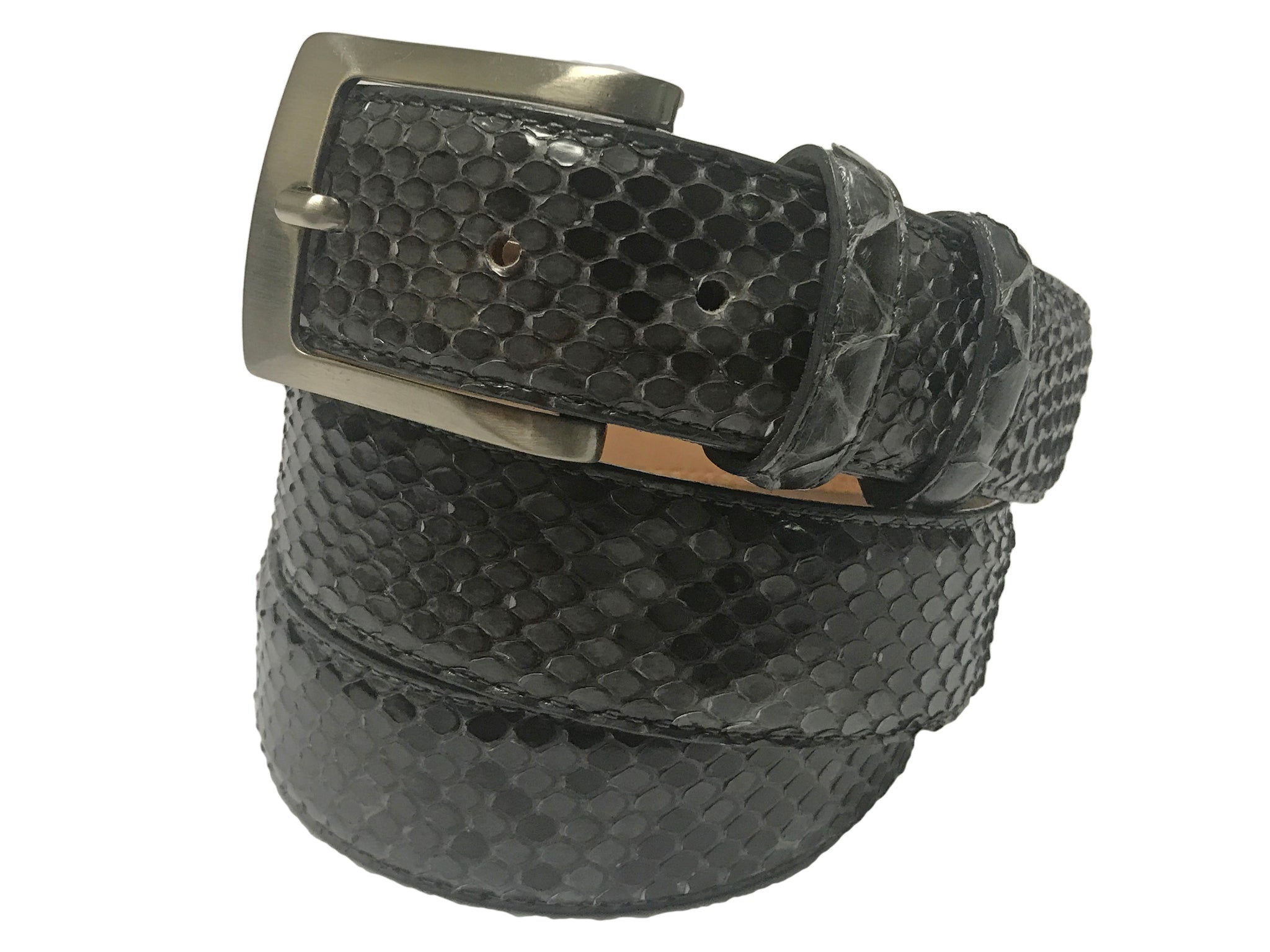Fresco Golf's Signature Python Snake Skin Belt - Gray